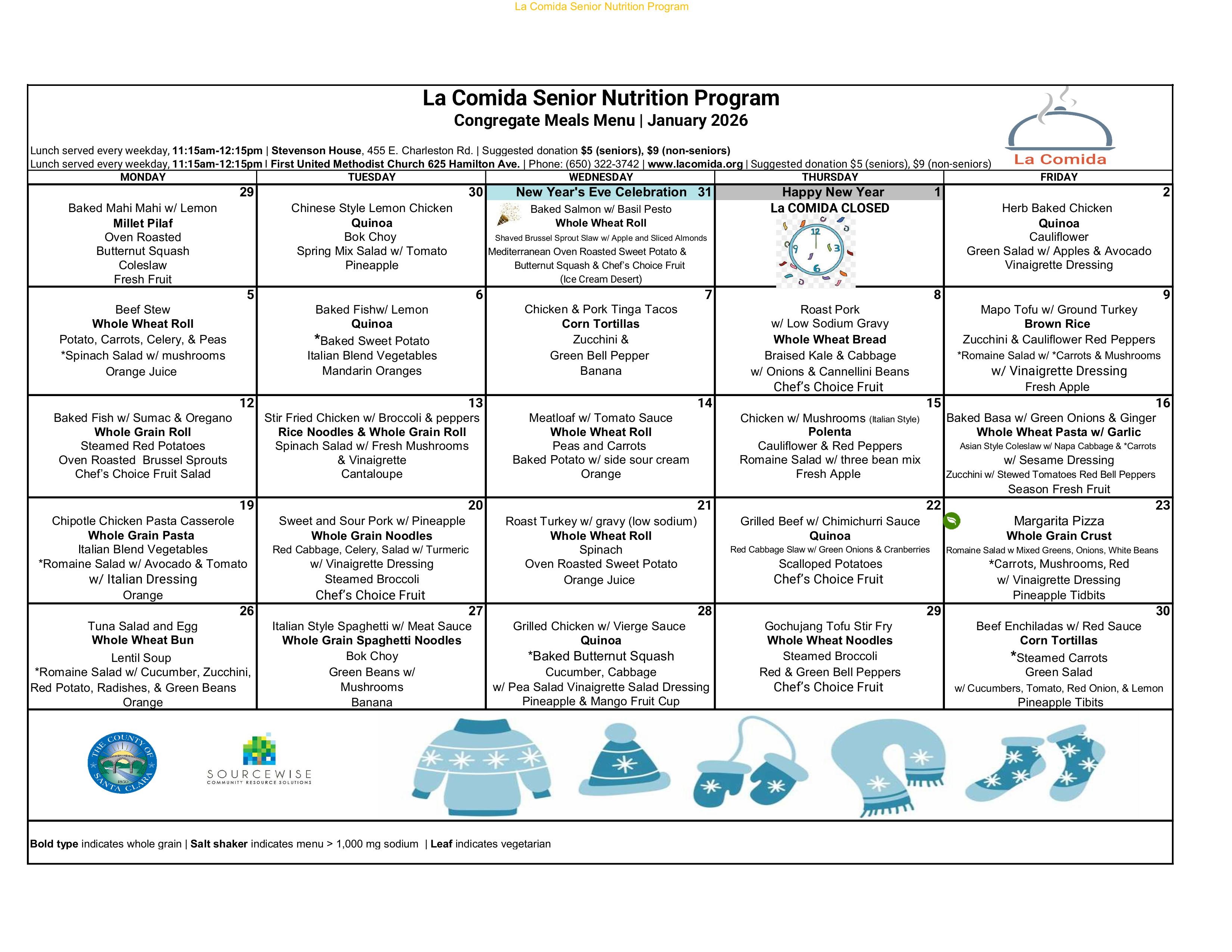 La Comida Menu - Lacomida Organization